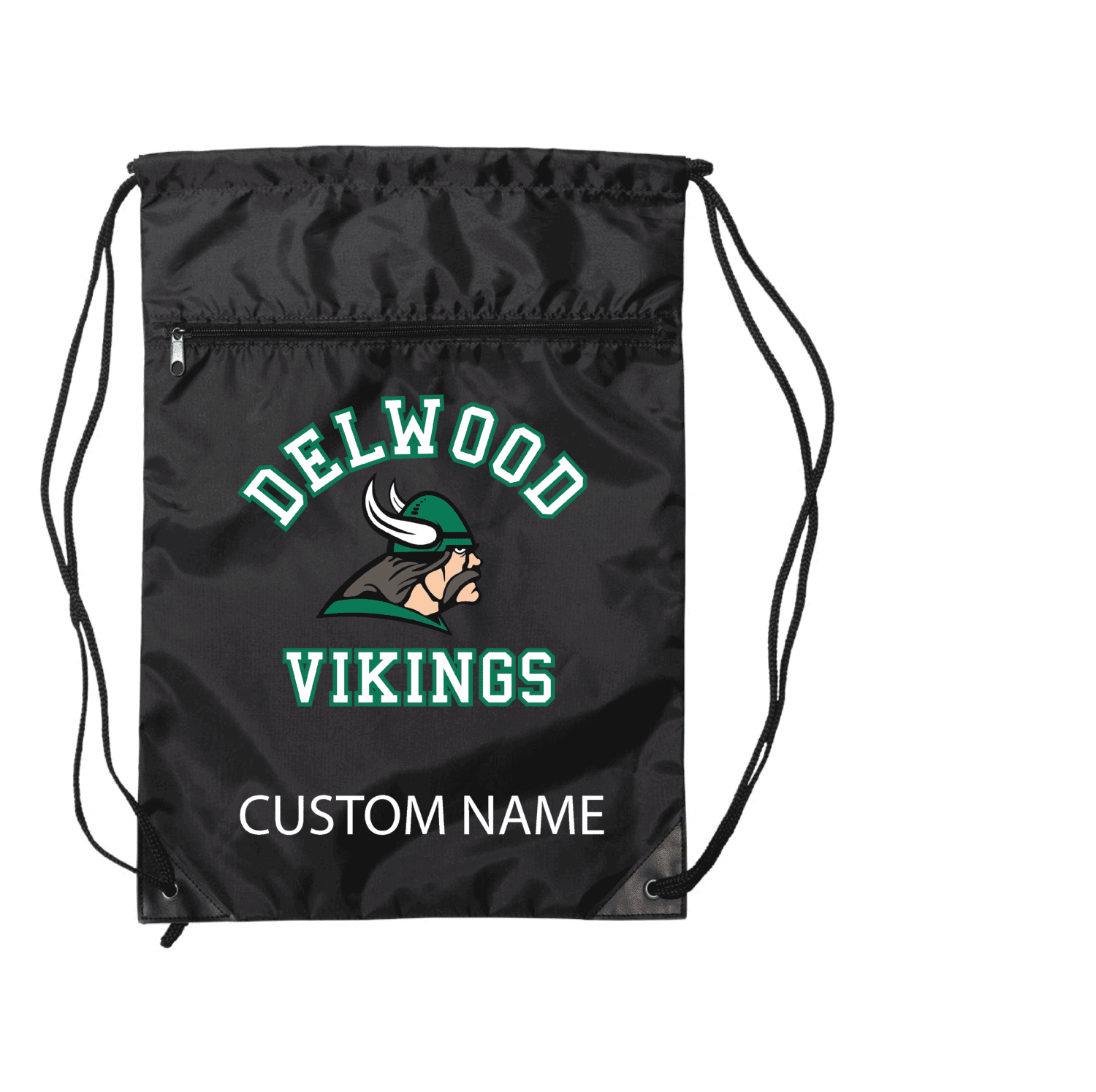 Delwood PTO Christmas Fundraiser Liberty Bags Black Zippered Drawstring ...